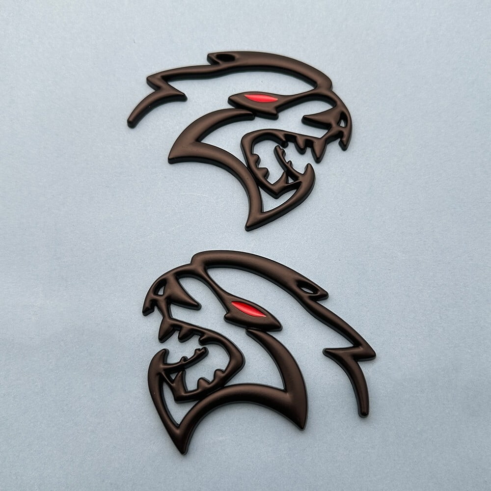 NEM 2x Zinc Alloy Hellcat Fender Side Emblem Badge Decal For SRT ...