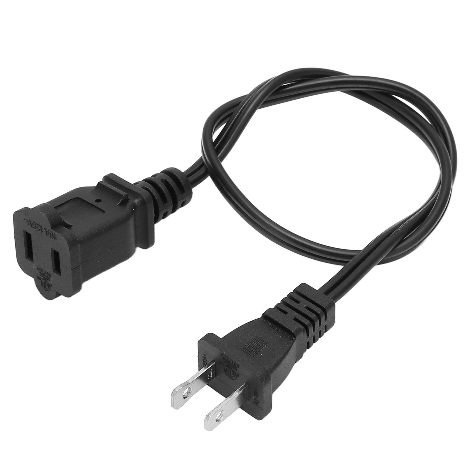 NEMA 1-15P Male to 1-15R Female, US Plug, 10A, 125V Power Extension ...