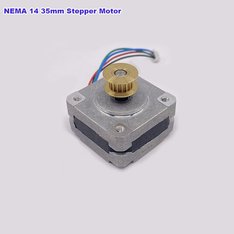 NEMA 14 0.9 Degree 35MM 2-Phase 4-Wire Stepping Stepper Motor 5mm Shaft ...