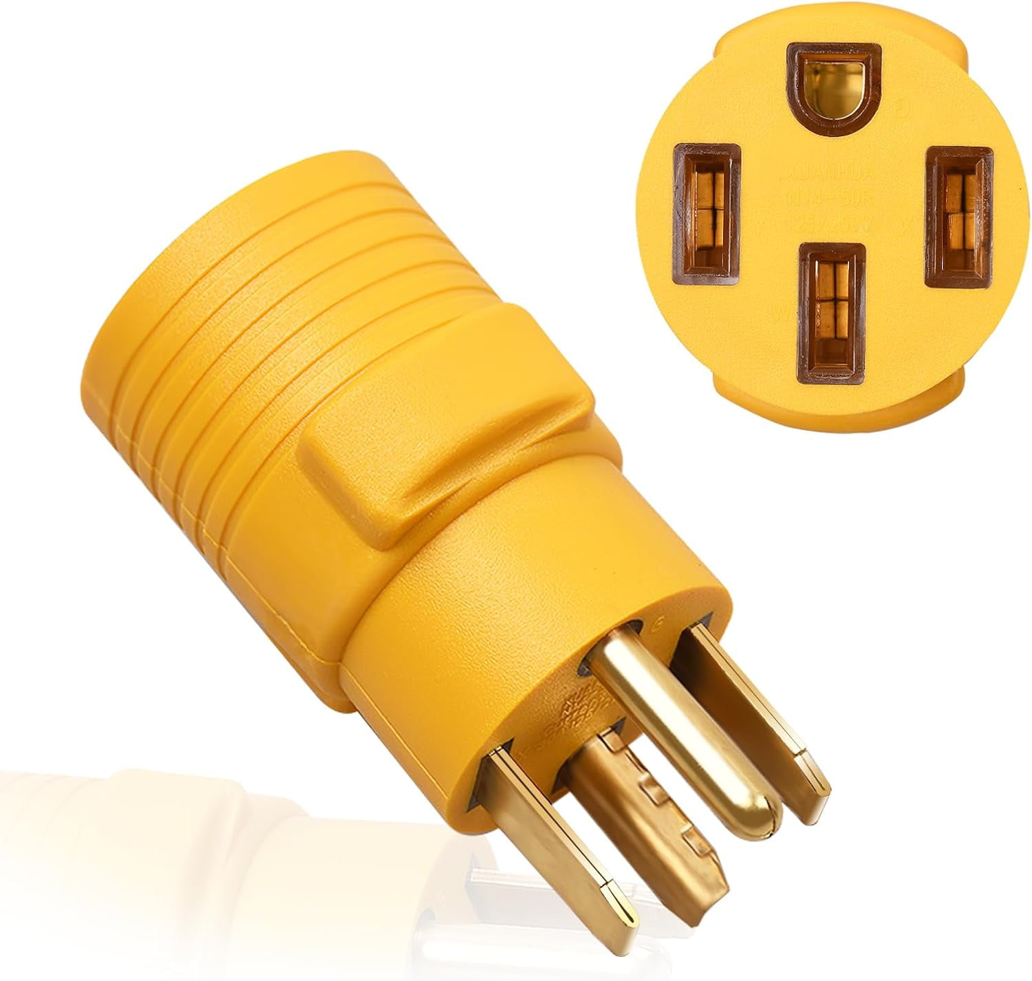 NEMA 14-30P to 14-50R EV Charger Adapter,4 Prong Outlets,125/250V for ...