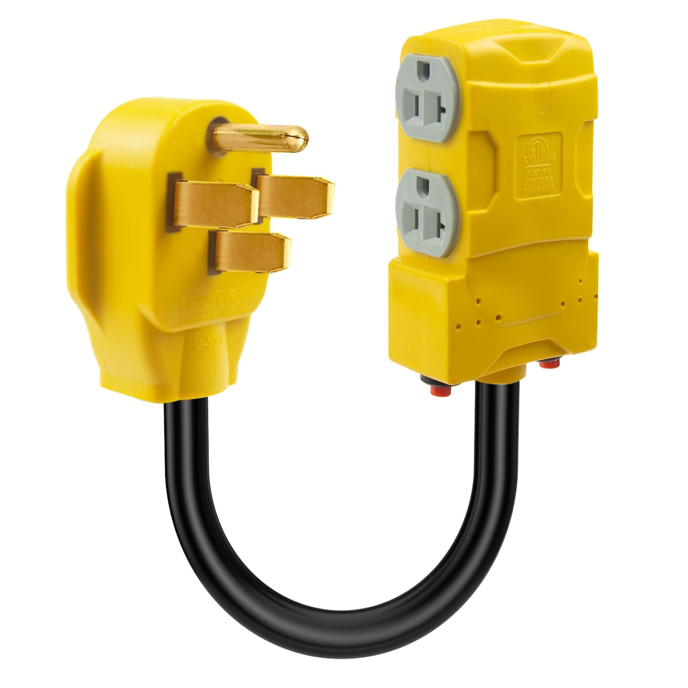 NEMA 14-50P to 45-20R RV Generator Adapter Cord with Breaker 1.5FT ...