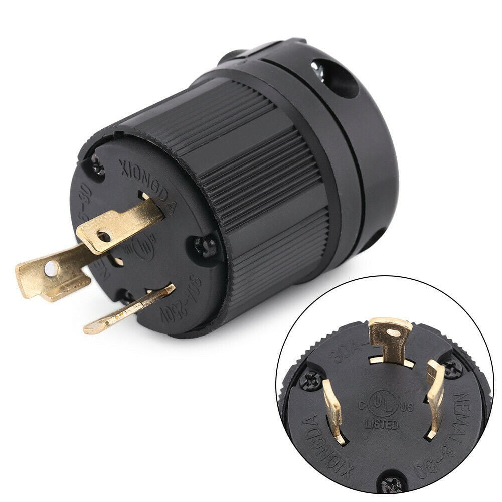 NEMA 30A 250V Twist-Lock Plug L6-30P 3-pole Wire Lock Electrical Plug ...