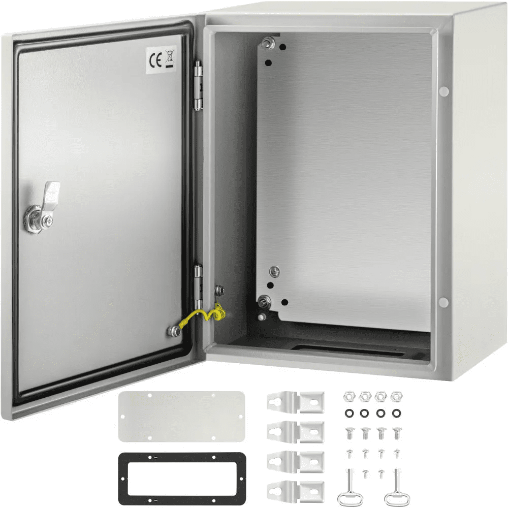 NEMA 4X Carbon Steel Enclosure 16 x 12 x 8'' Electrical Junction Box ...
