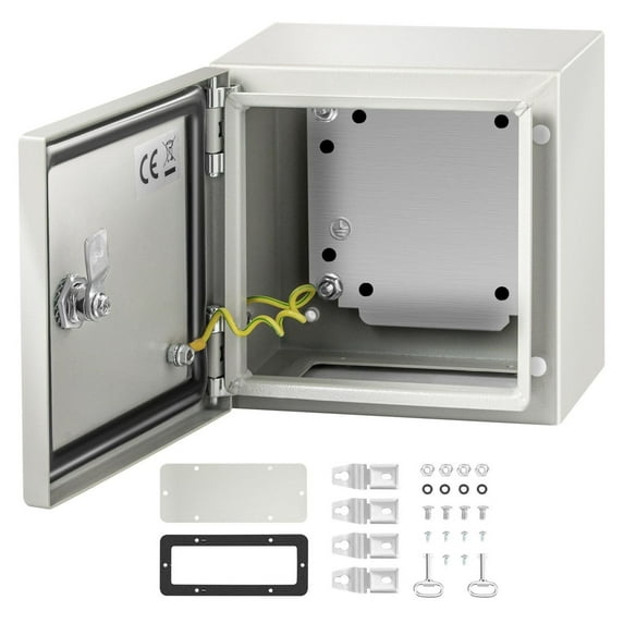 NEMA 4X Steel Enclosure 8x8x6", IP66 Waterproof Electrical Box, Outdoor ...