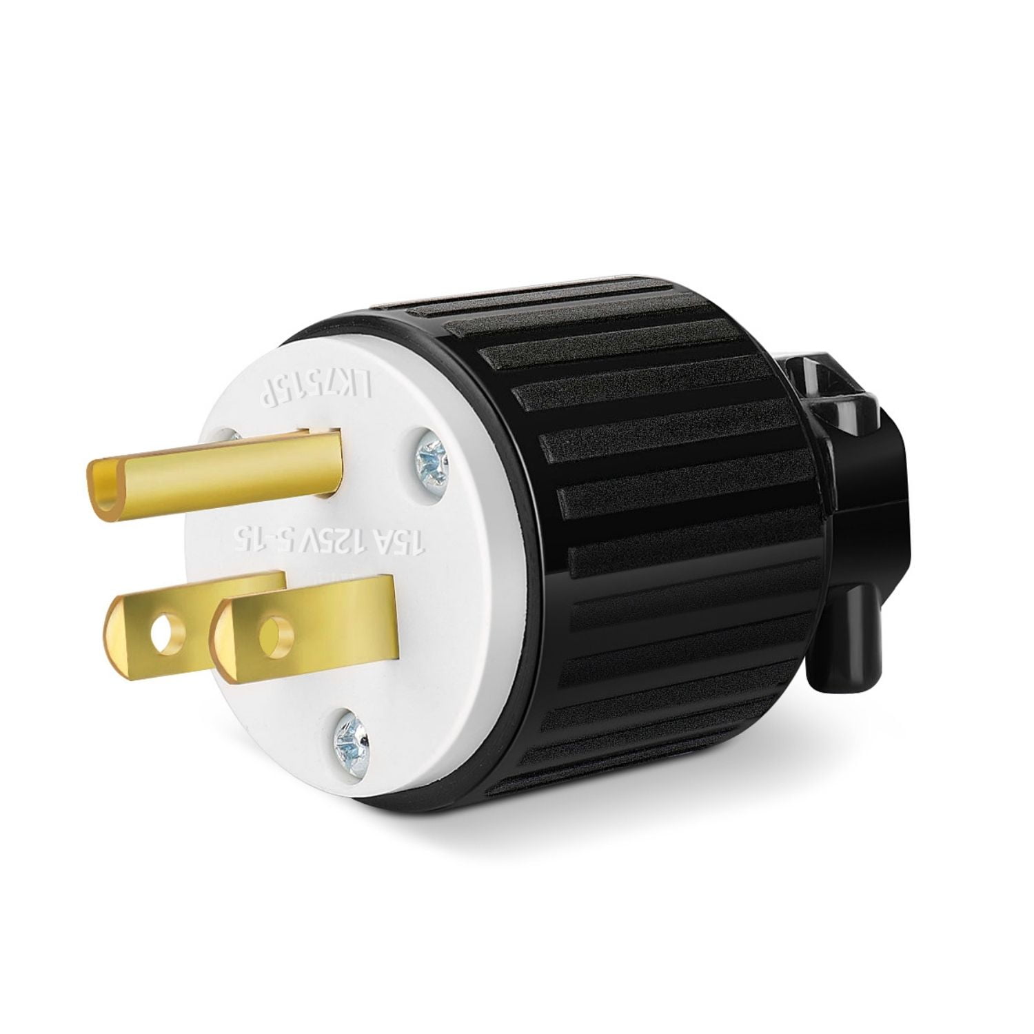 NEMA 5-15P Male Plug, 15 Amp 125 Volt 2 Pole 3 Wire 2P 3W Industrial ...