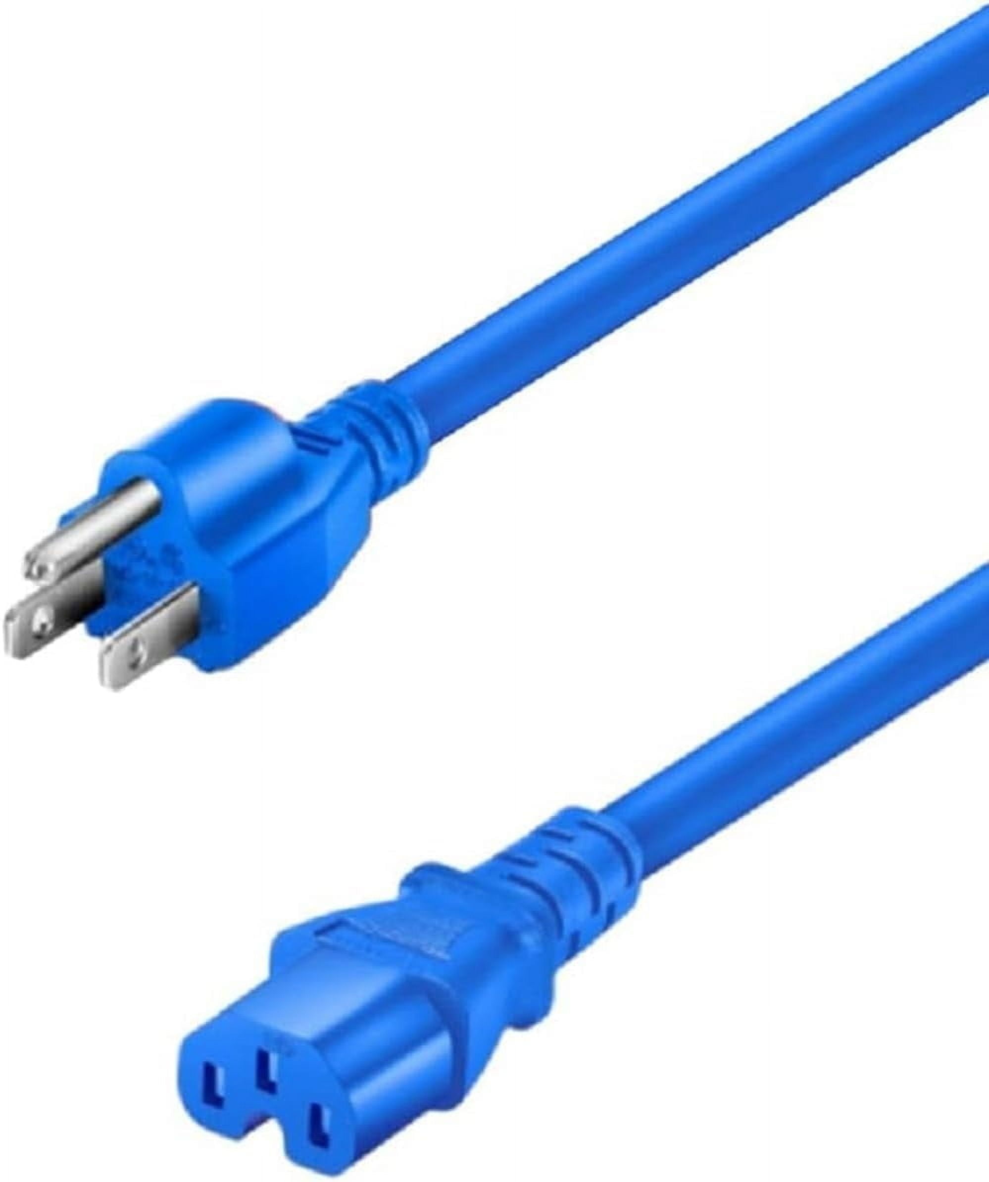 NEMA 5-15P to C15, Blue USA 3Pin to C15 Power Extension Cord,14AWG,15A ...