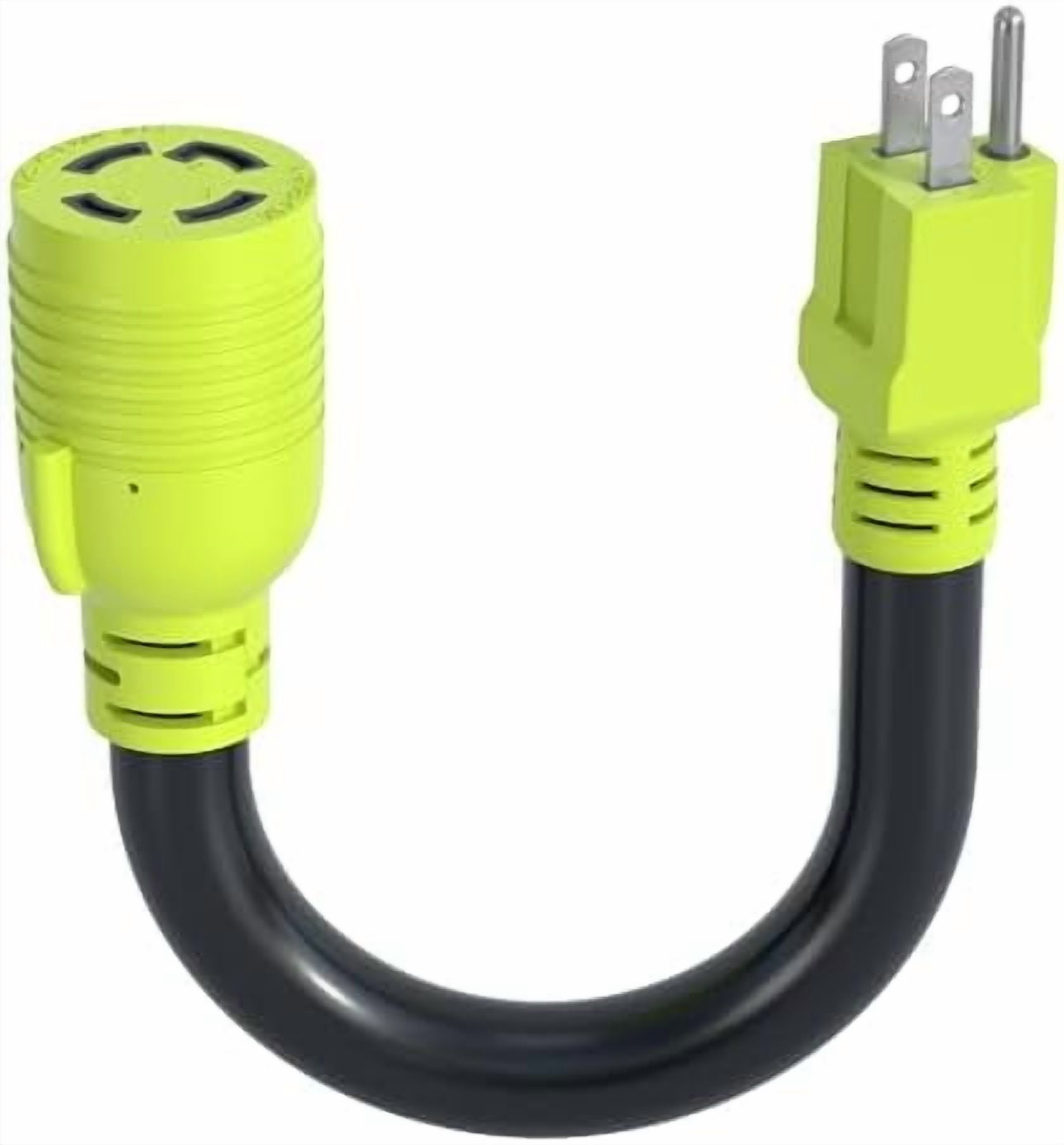 NEMA 5-15P to L14-30R Power Adapter Cord - 15 Amp Male Plug to 30 Amp Female Generator ...