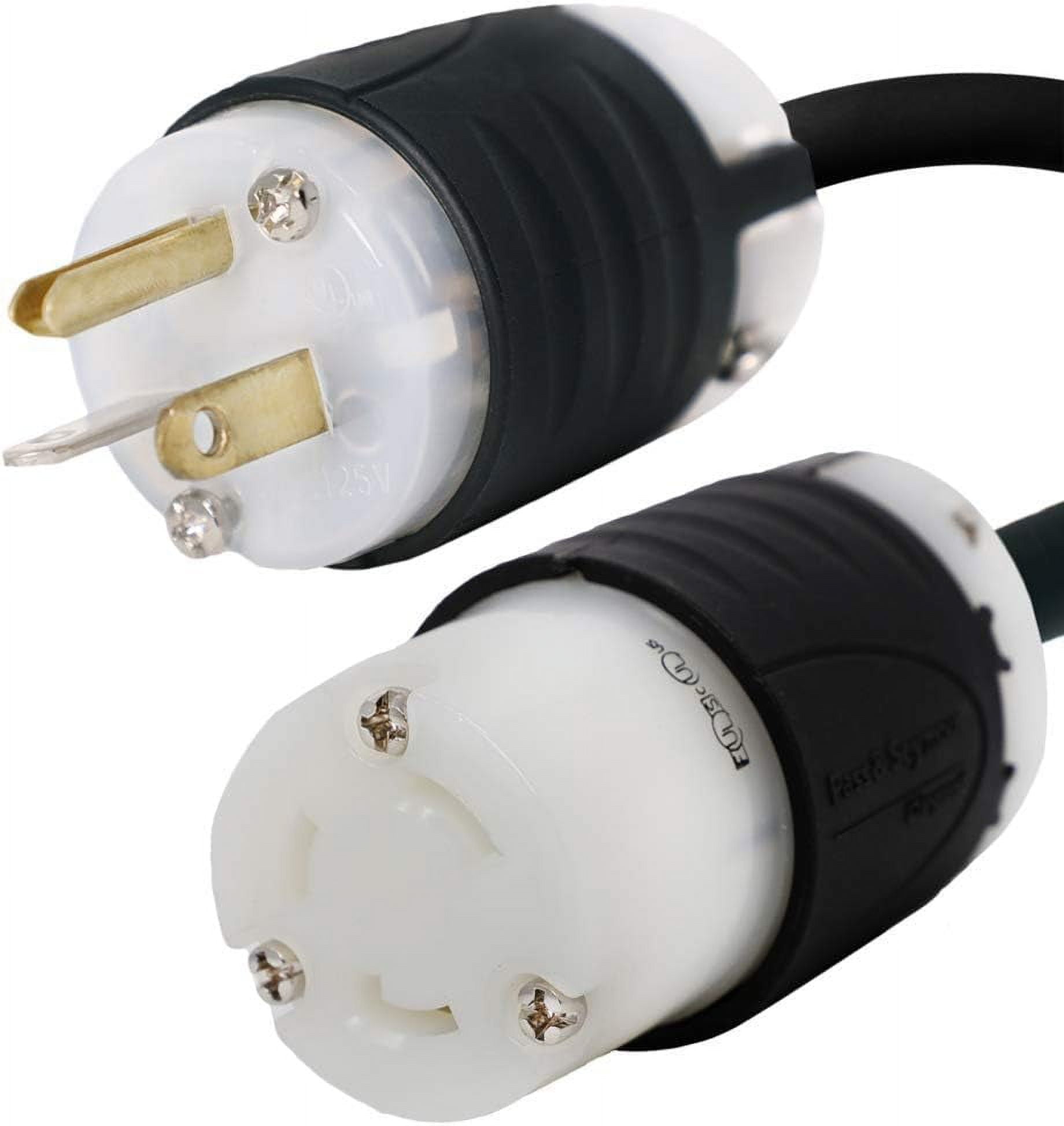 NEMA 5-20P To L5-30R Plug Adapter - 100 Foot, 20A/125V, 10 AWG - # IBX ...