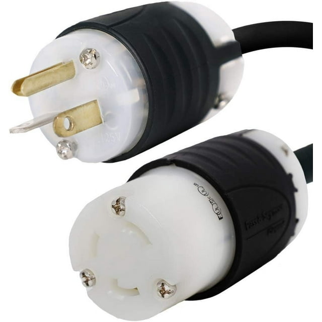 NEMA 5-20P To L5-30R Plug Adapter - 100 Foot, 20A/125V, 10 AWG - # IBX-1336-100 (100 Ft ...