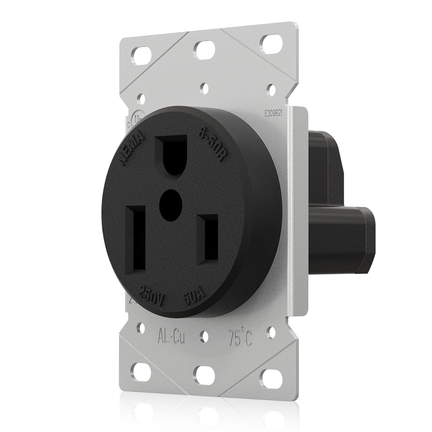 NEMA 6-50R Receptacle 50A 250V Female Outlet 50 Amp 250 Volts Heavy Duty Industrial Grade ...