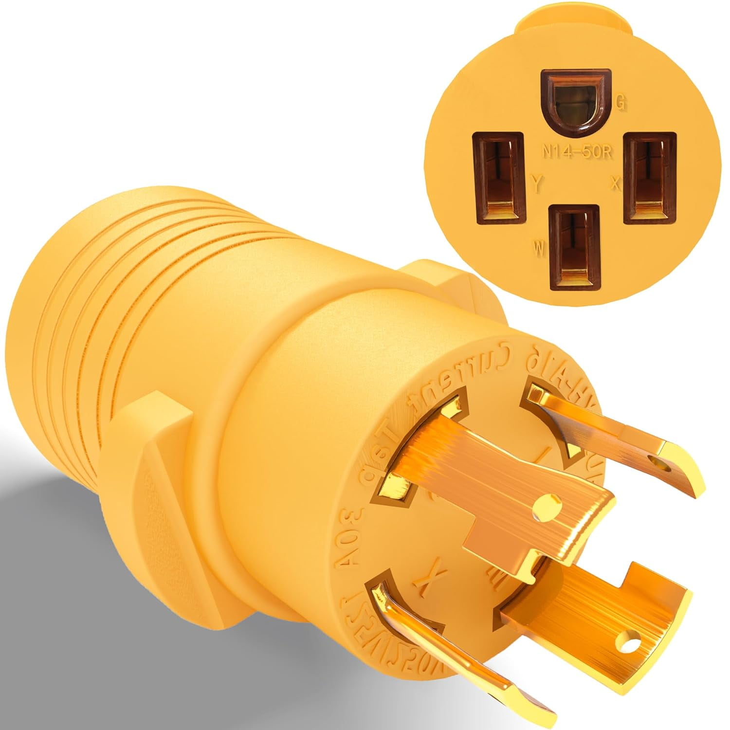 NEMA L14-30P to 14-50R RV Generator Adapter, 30 Amp to 50 Amp Generator ...
