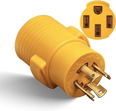 NEMA L14-30P to 14-50R RV Generator Adapter, 30 Amp to 50 Amp Twist ...