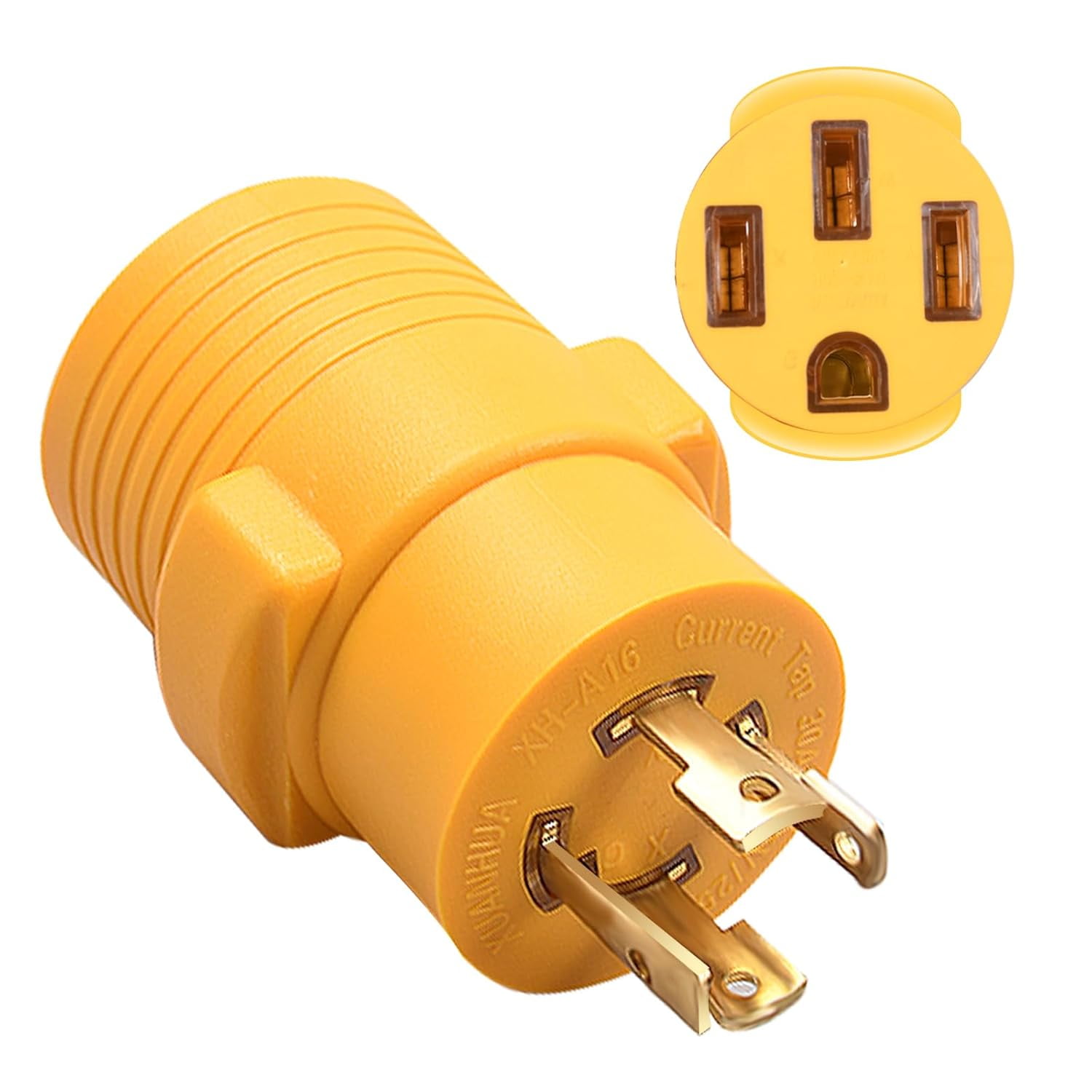 NEMA L14-30P to 14-50R RV Generator Adapter,4 Prong 30 Amp to 50 Amp ...