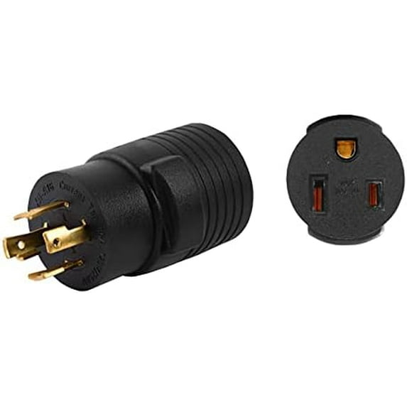 NEMA L14-30P to 6-50R Compact 240V 30 Amp Twist Lock 4 Prong Male Plug ...