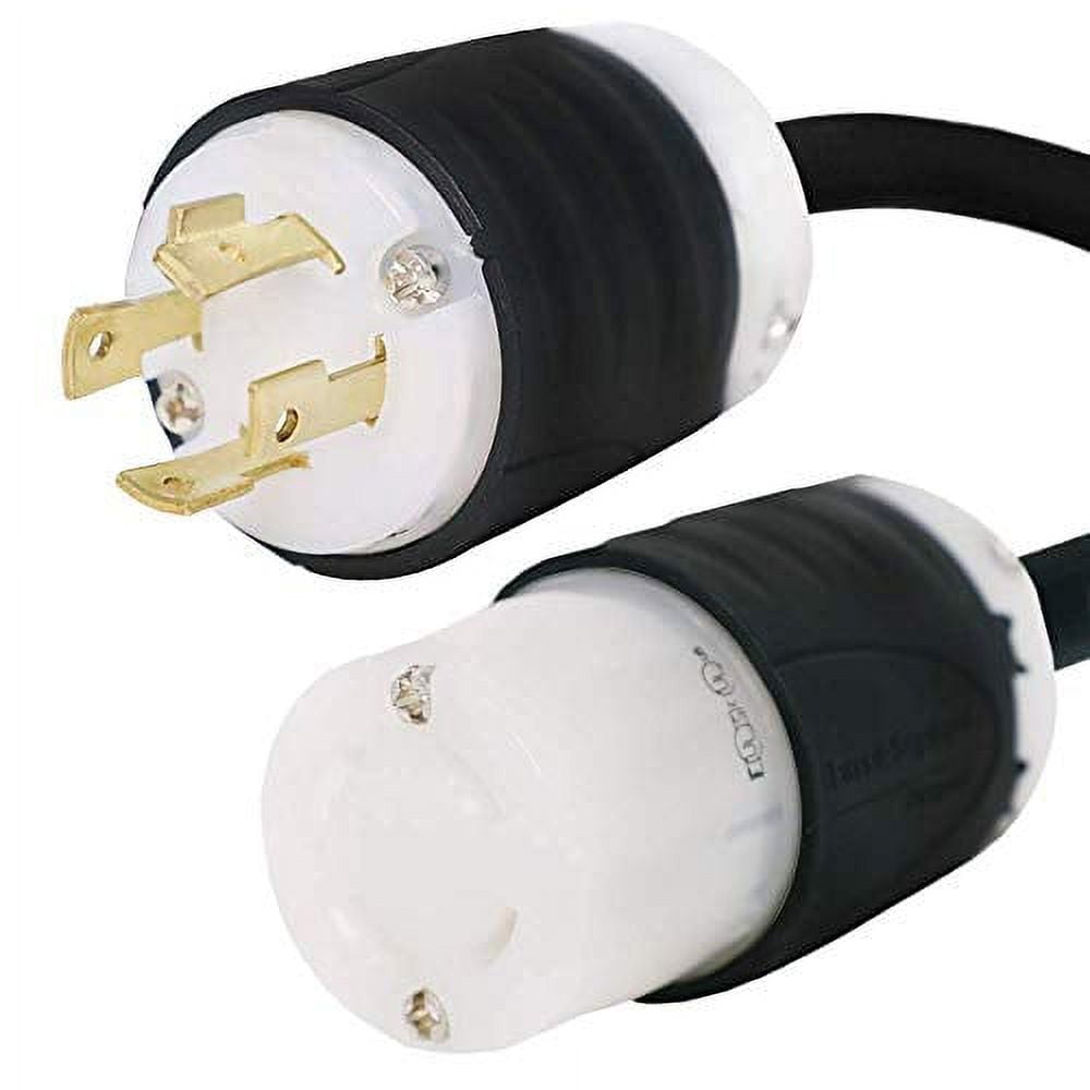 NEMA L16-20P to L16-30R Plug Adapter - 1 Foot, 20A/480V, 12 AWG - Iron ...