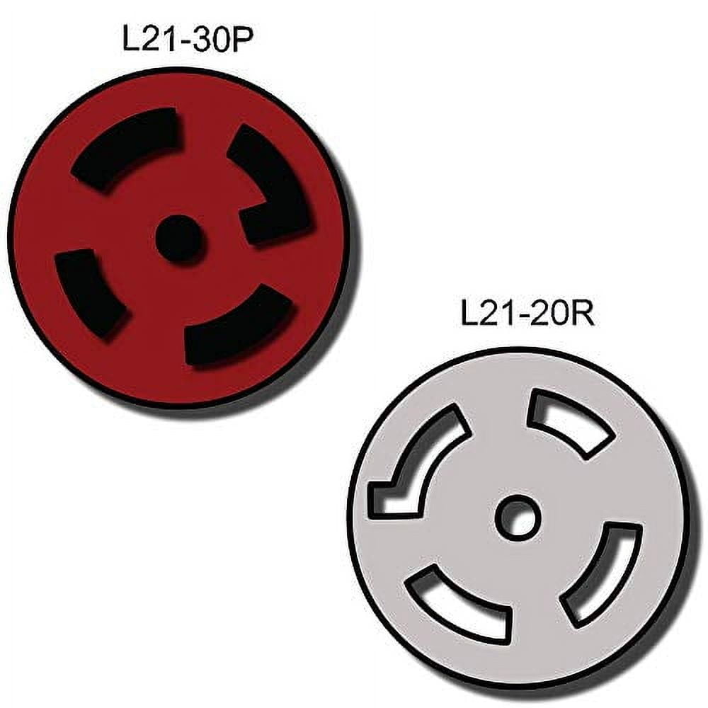 NEMA L21-20P to L21-30R Plug Adapter - 10 Foot, 20A/208, 3 Phase - Iron ...