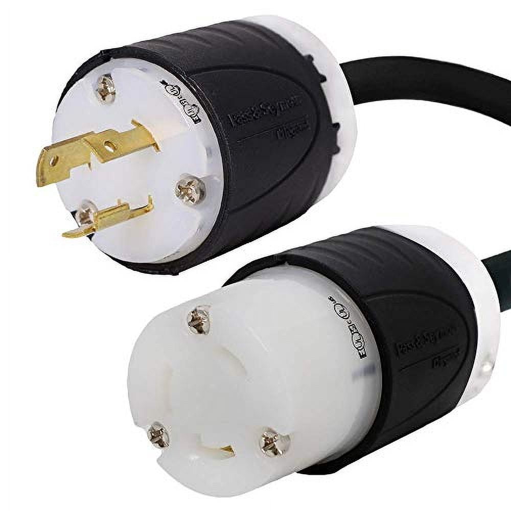 NEMA L6-20P to L6-30R Plug Adapter - 40 Foot, 20A/250V, 12/3 SJT - Iron ...