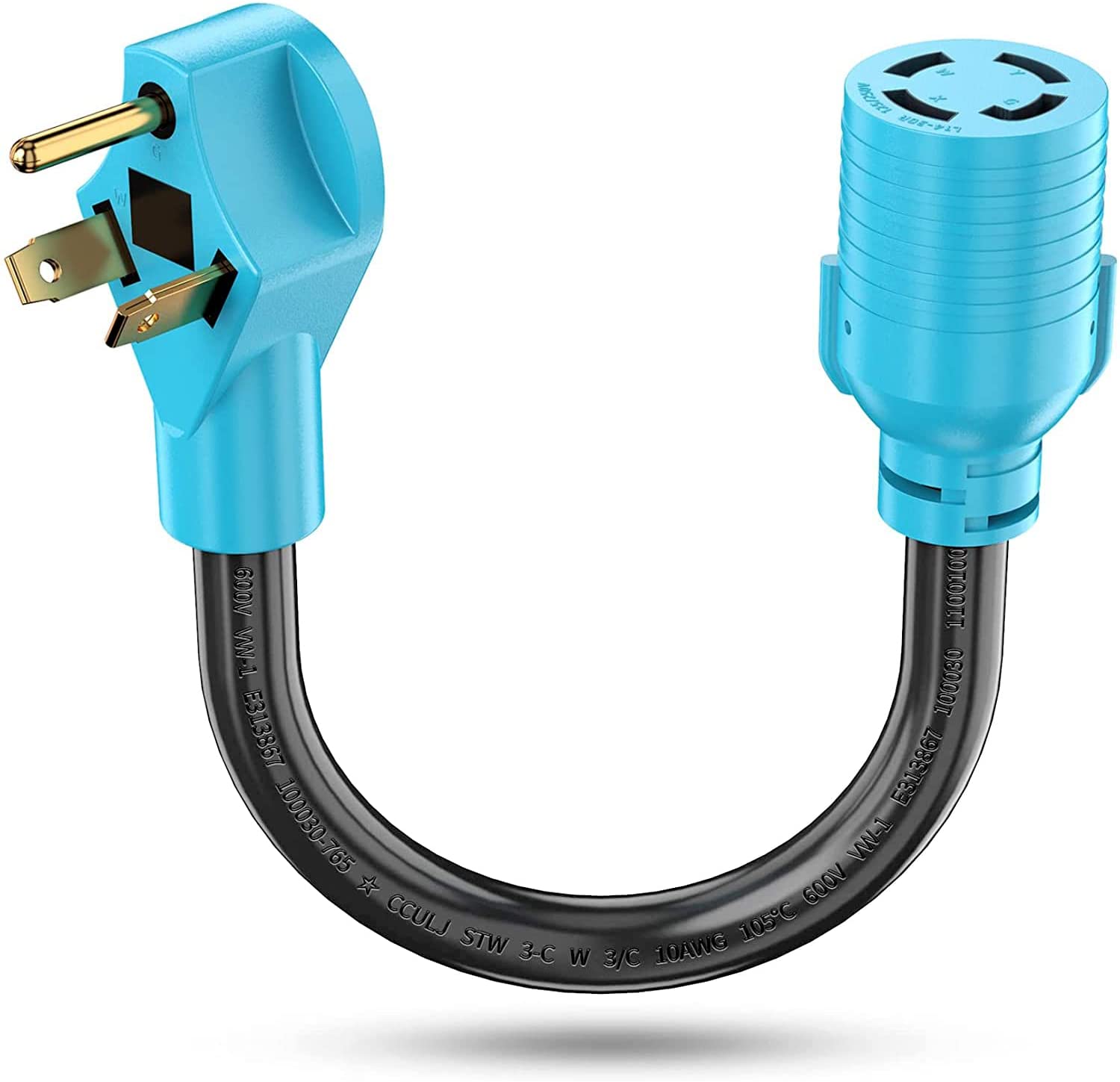 WEN 15 ft. 10-Gauge Transfer-Switch-Ready Generator Adapter Extension ...