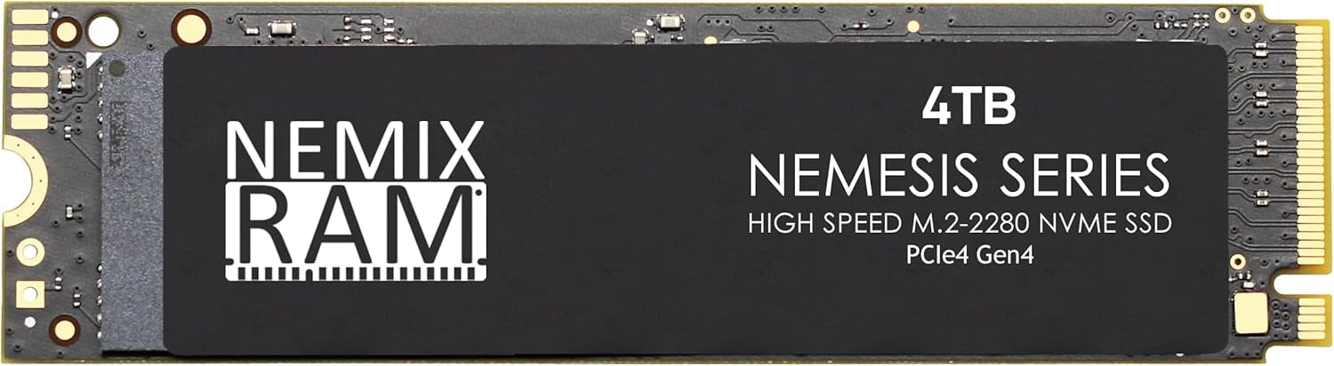 NEMIX RAM Nemesis Series 4TB M.2 2280 Gen4 PCIe NVMe SSD Write Speeds ...