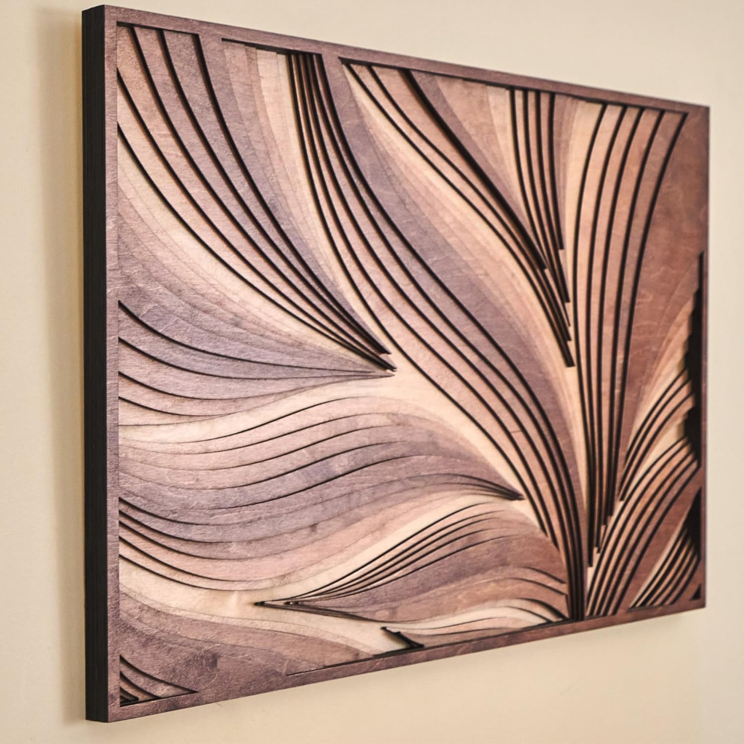 NEODECO Parametric Wood Wall Art, 3D Acoustic Wall Panel of Parametric ...