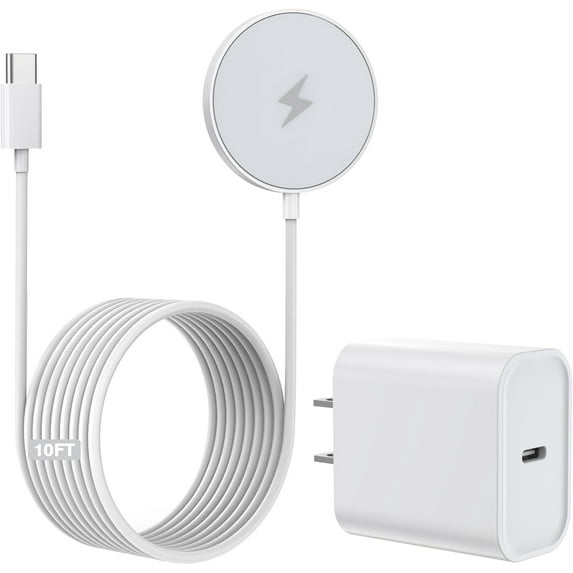 NEOFDC 10FT Magnetic Wireless Charger,15W Fast Mag-Safe Charger for ...