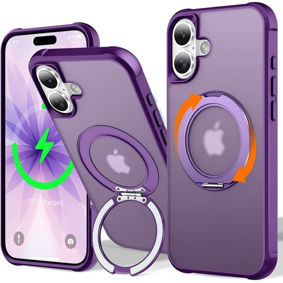 NEOFDC 360° Rotatable Magnetic Ring Design for iPhone 17, Built-in ...