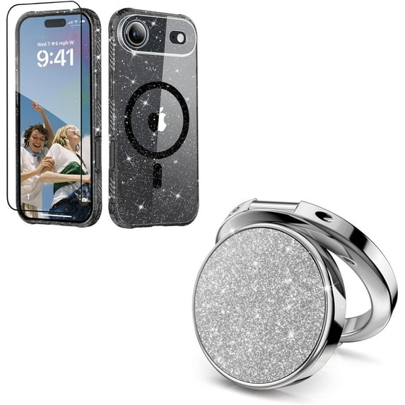 NEOFDC Bundle - for iPhone Air Case 6.5 Inch [Black] + Phone Ring ...