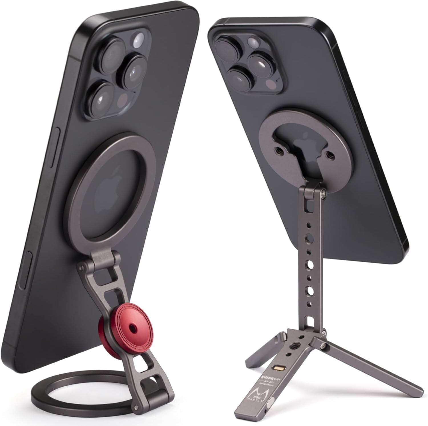 NEOFDC Magnetic Desktop Tripod and Double Magnetic Ring Stand Bundle ...