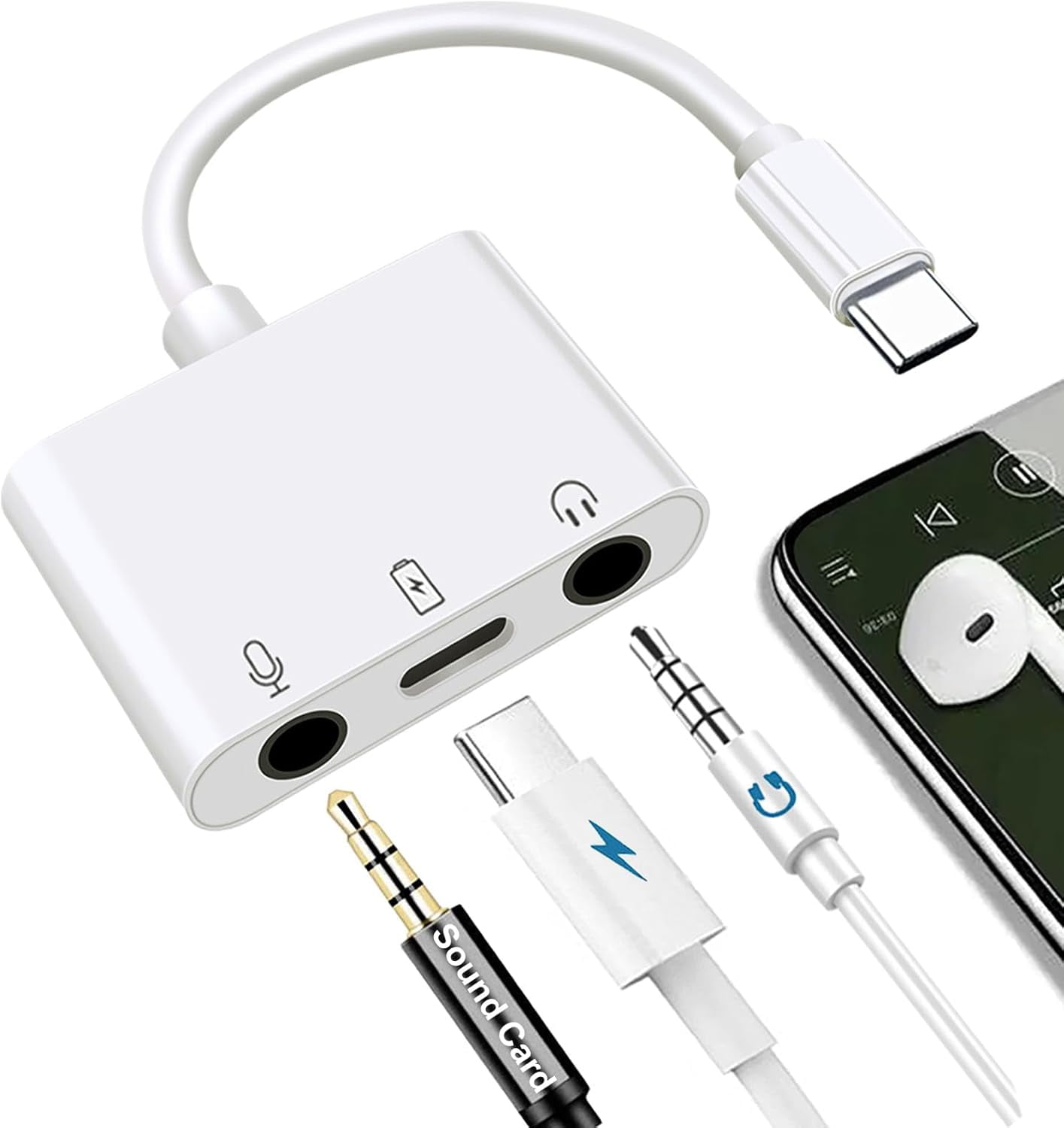 NEOFDC USB C to Microphone Adapter for Live-Streaming Type C to ...