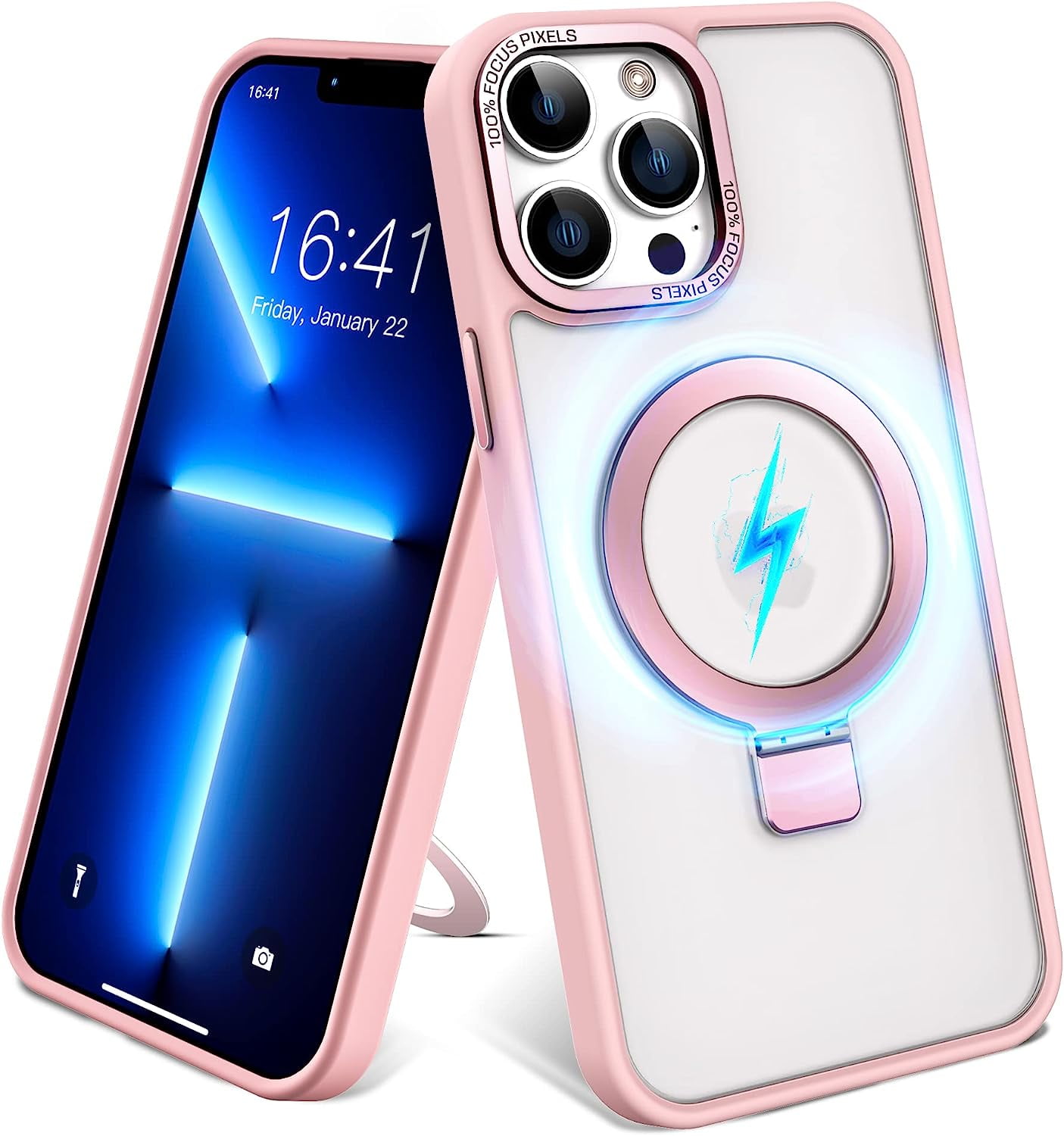 NEOFDC for iPhone 13 Pro Case with Hidden Magnetic Stand,Compatible ...