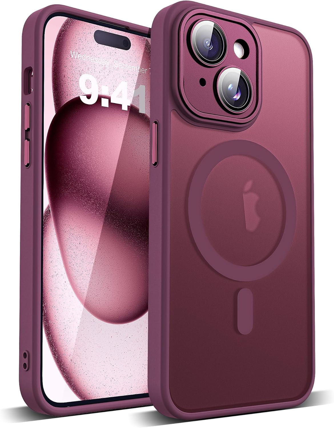 NEOFDC for iPhone 15 Case with Built-in Camera Lens Protectors ...