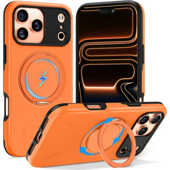 NEOFDC for iPhone 17 Pro Max Case 6.9" with 360° Rotatable Invisible ...