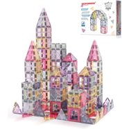 Kids Magnetic Tiles Toys, 100Pcs 3D Magnetic Building Blocks Tiles Set ...