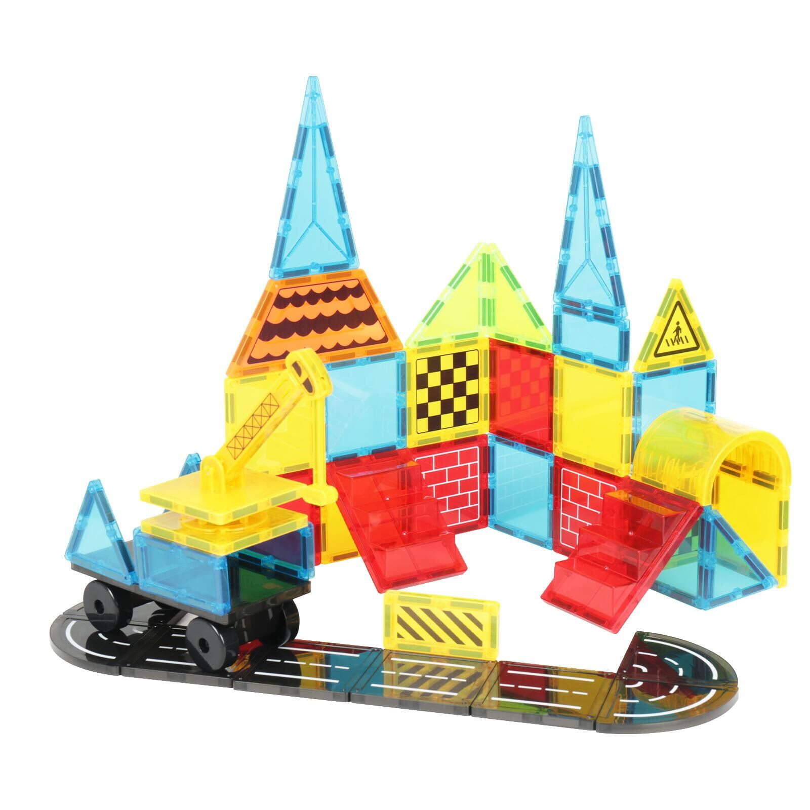 NEOFORMERS Magnetic Tiles Builder 50-Piece Magnetic Construction Set ...