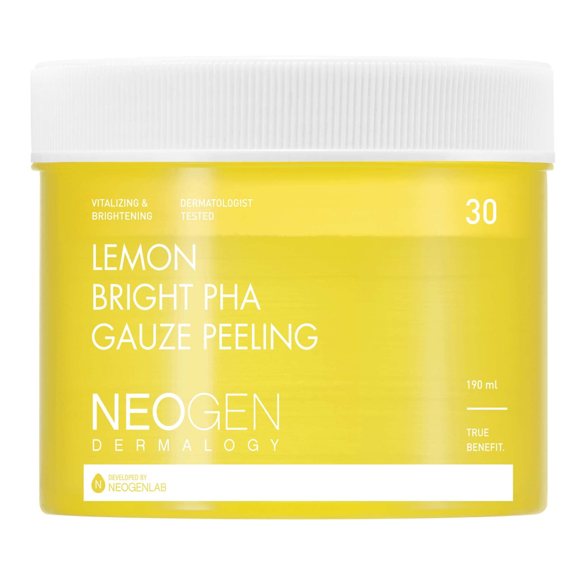 NEOGEN Lemon PHA Gauze Peeling Pads (30 pads) - Exfoliating Peeling Pad ...