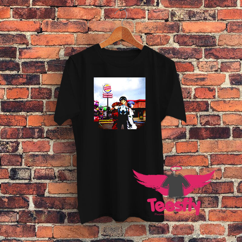 NEON GENESIS EVANGELION BURGER KING REI ASUKA SHINJI FUNNY GRAPHIC T ...