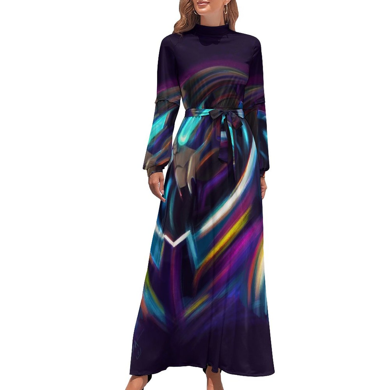 NEON Garrus Vakarian Fan Art Long Dress Beachwear Prom gown dresses ...