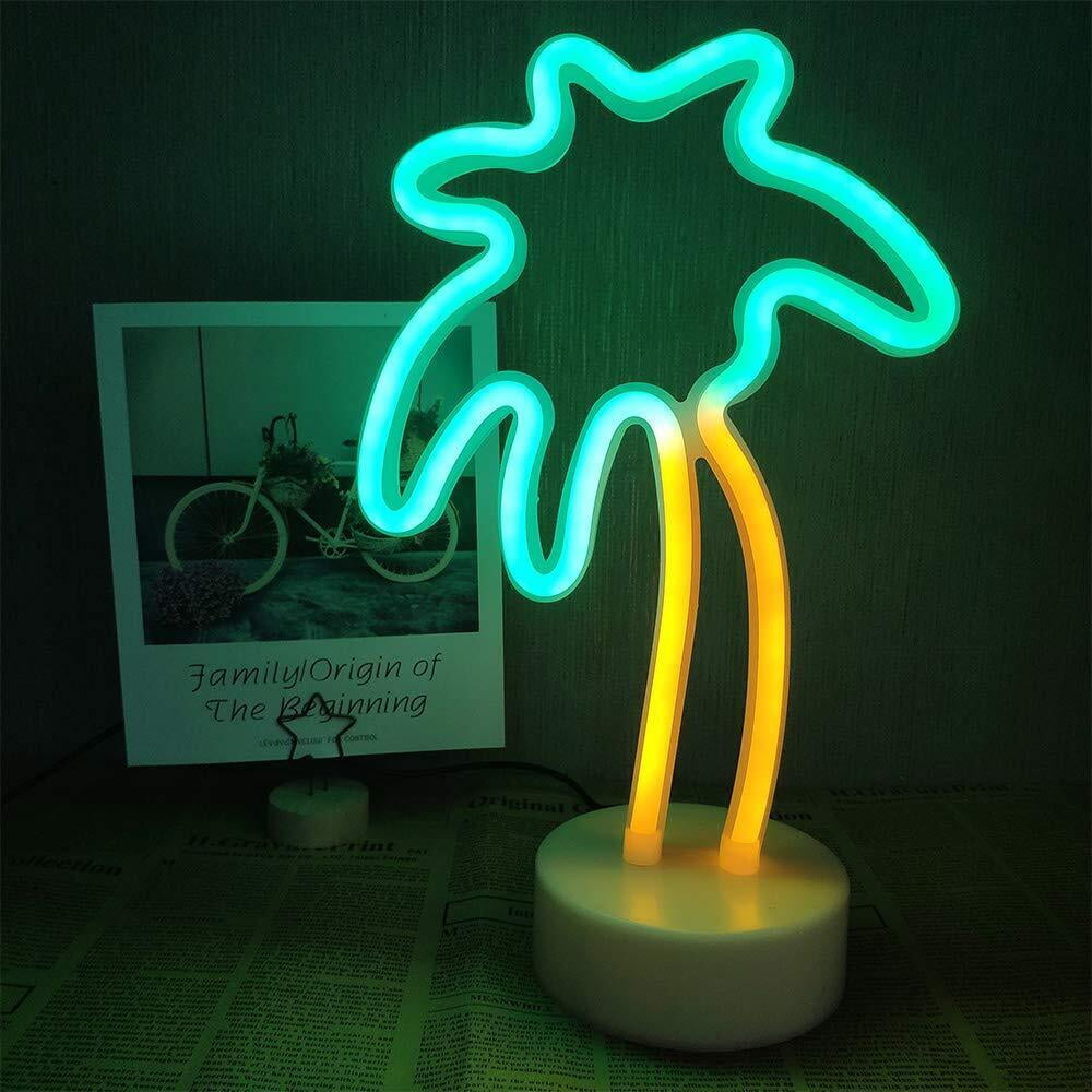 NEON PALM TREE LAMP GREAT FOR ANY ROOM DECORATIVE NIGHT LIGHT DECOR ...
