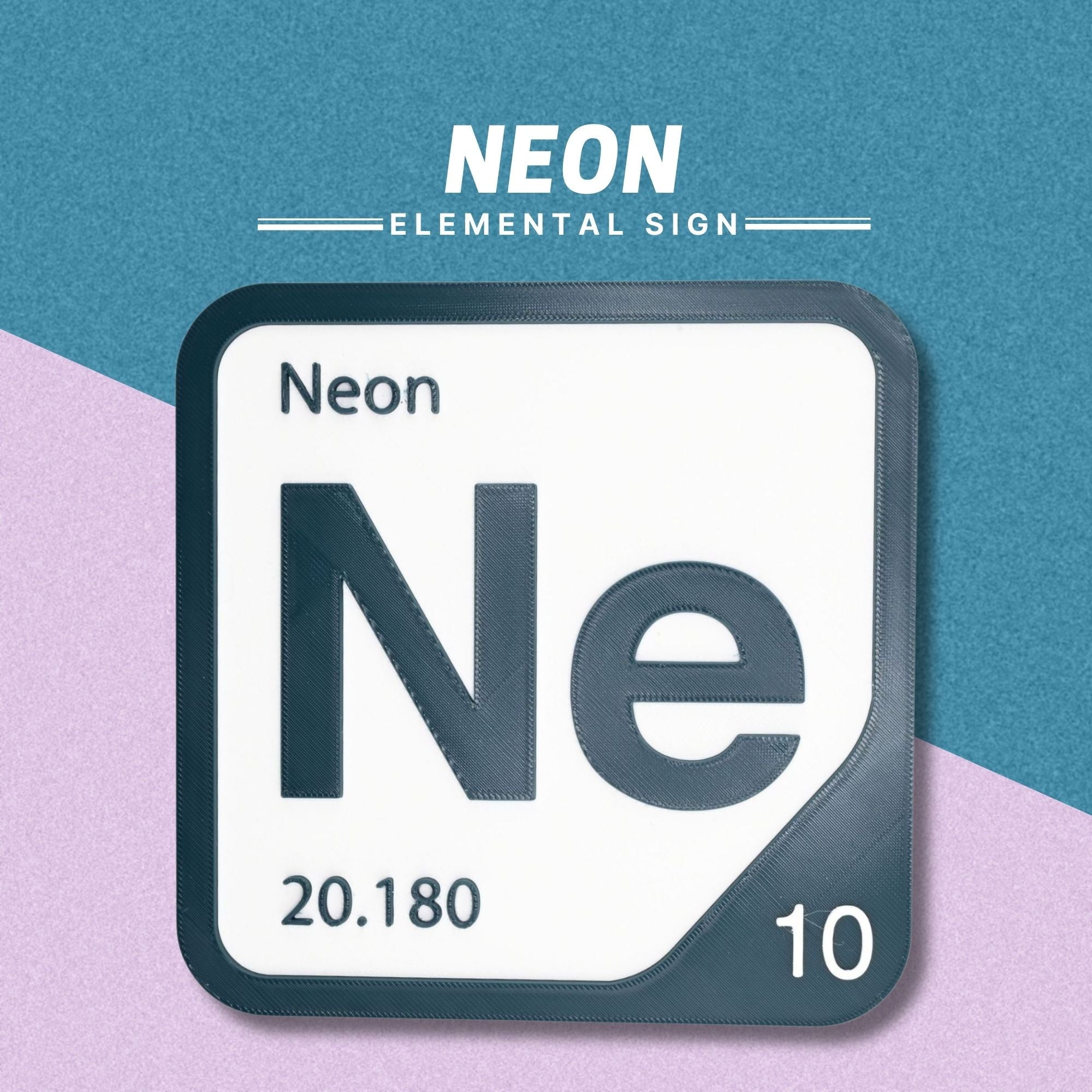 NEON Periodic Table Tile – Educational Wall Art for Science Lovers, 5.6 ...