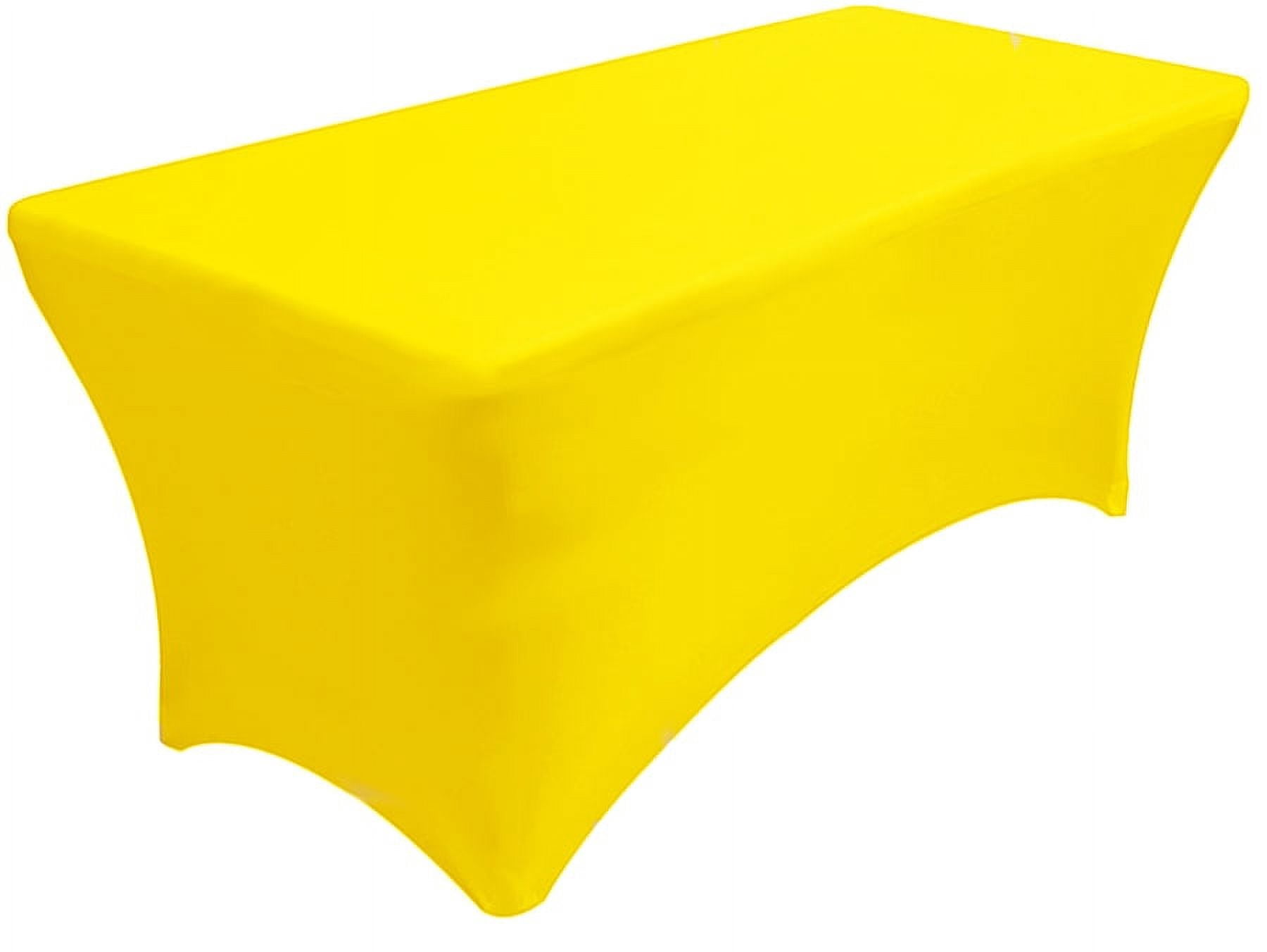 NEON Yellow 8 Foot 30x96 Stretch Spandex Table Cover by Banquet Tables ...