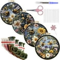 NEONWE 4 Pack Bee Embroidery Kit for Beginners Adult Cross Stitch Kits ...