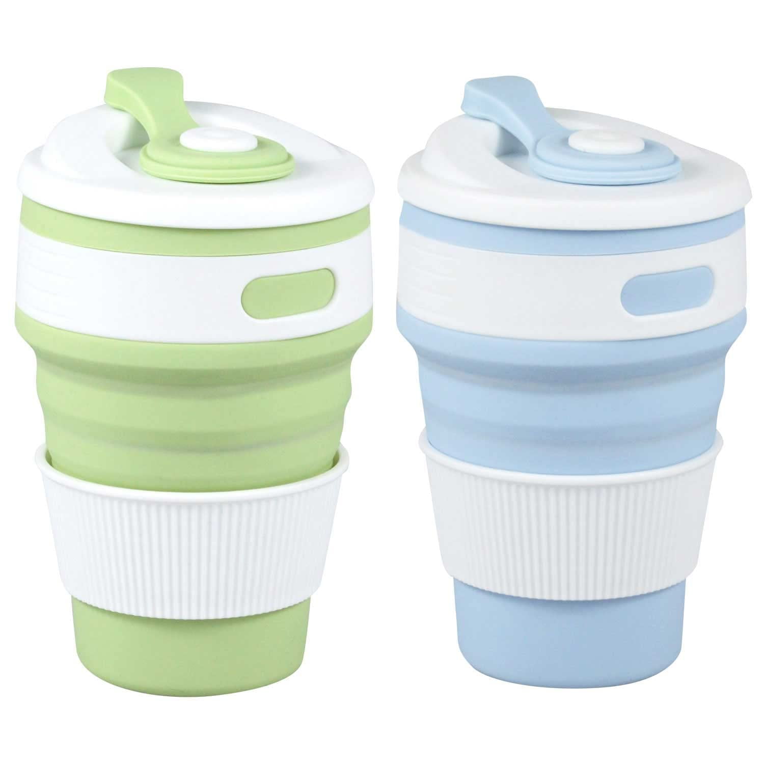 NEOPOL Collapsible Coffee Cups for Travel12 oz Reusable Silicone ...