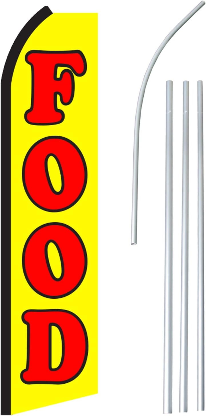 NEOPlex - "Food" - Floppy Flappy Flutter Flag and Pole Set - Includes ...