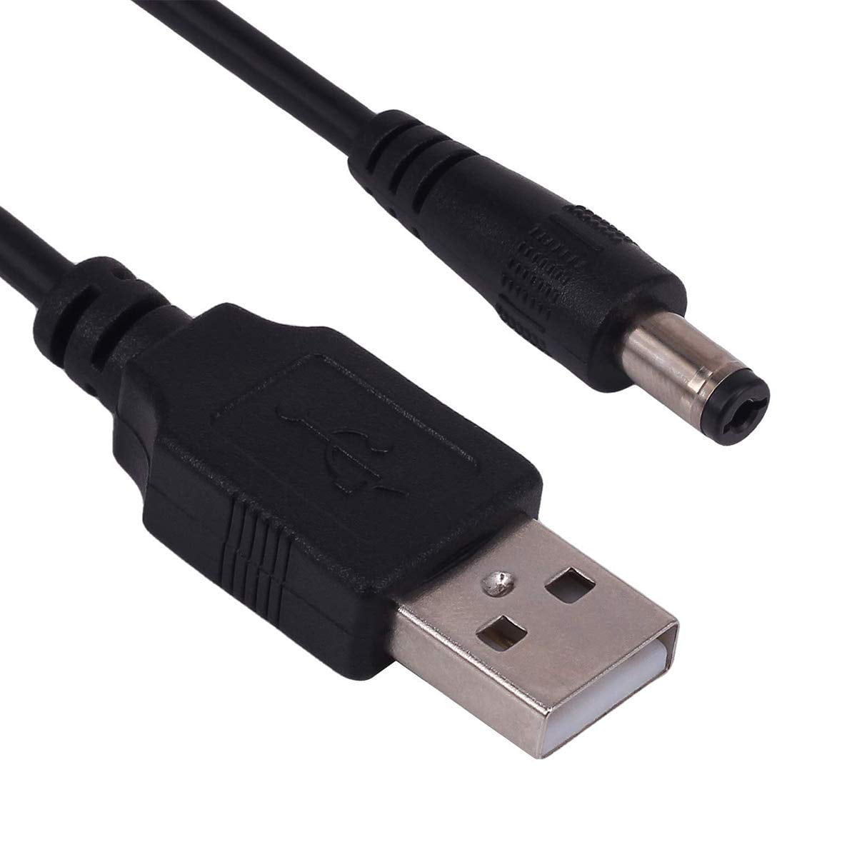 NEORTX USB Type A to 5.5mm DC Cable, 1.6ft, Power Charging Adapter ...