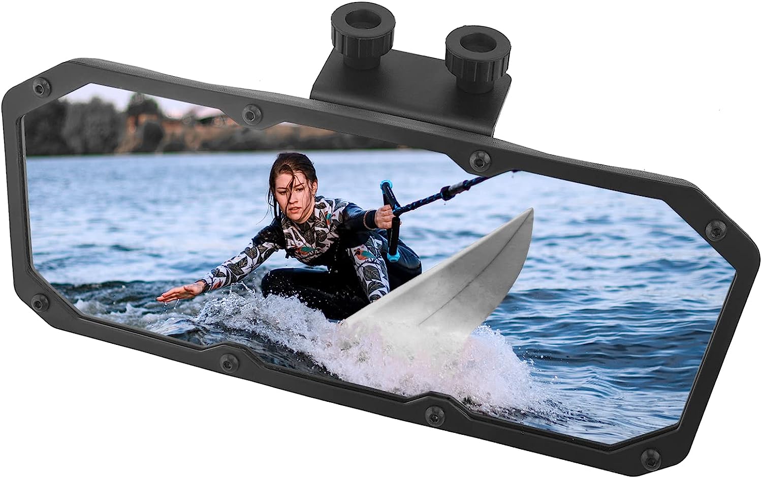 NEOYFC Boat Mirror，4"x11" Marine Mirror for Ski Boats Pontoon Boat ...