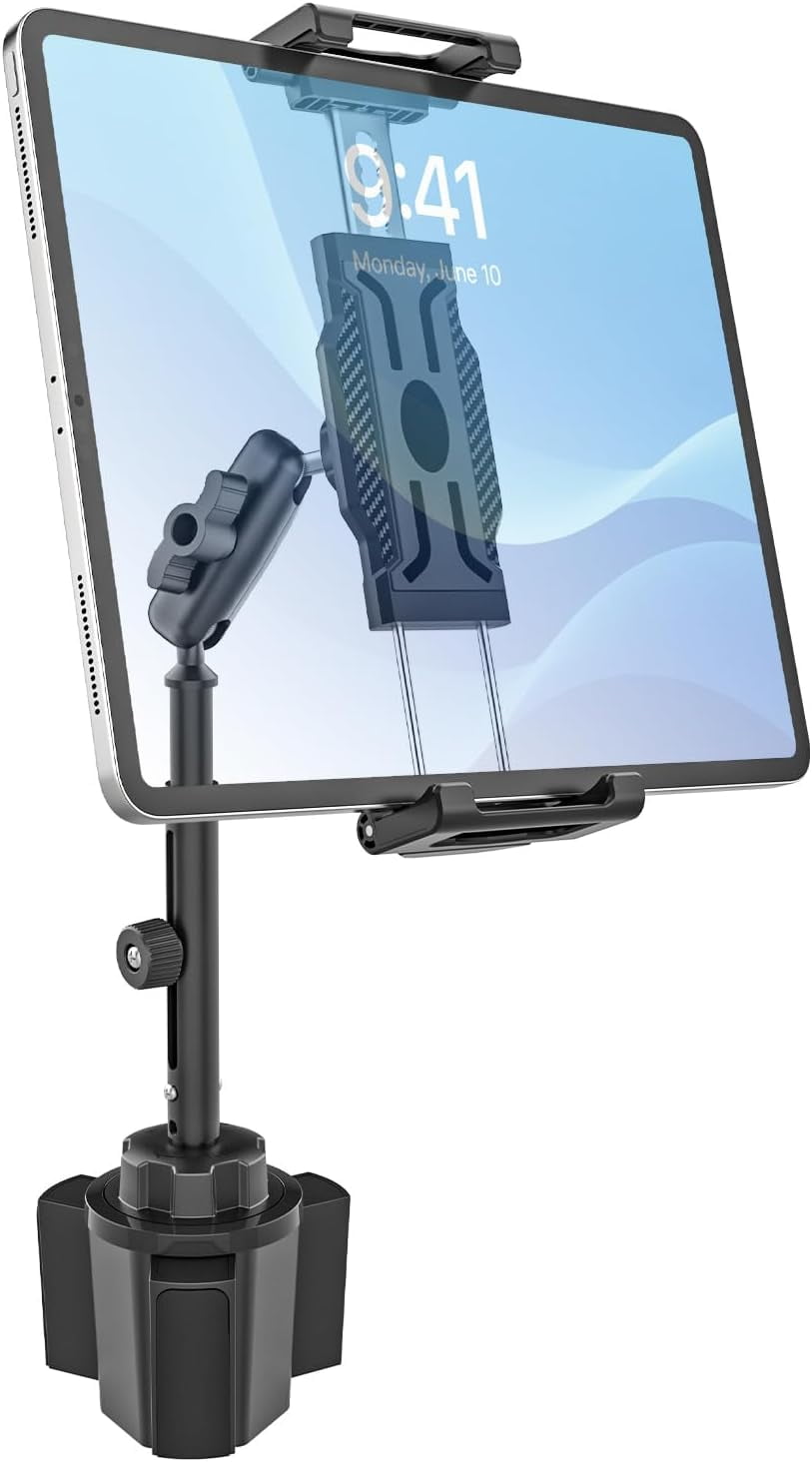 NEOYFC Cup Holder Tablet Holder, [Adjustable Height] Metal Long Arm 360 ...