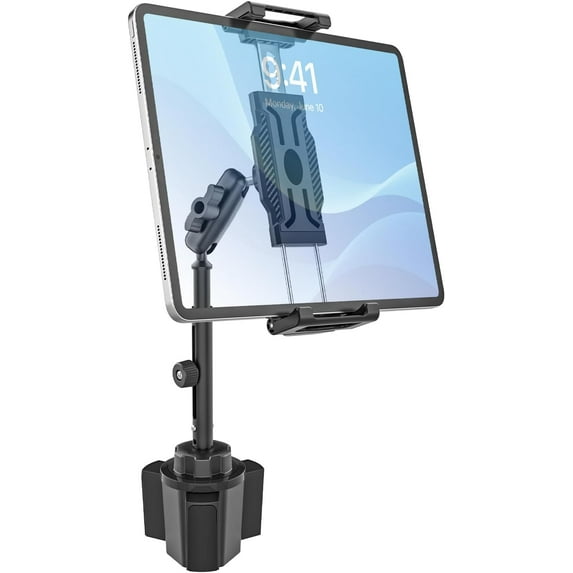 NEOYFC Cup Holder Tablet Holder, [Adjustable Height] Metal Long Arm 360 ...