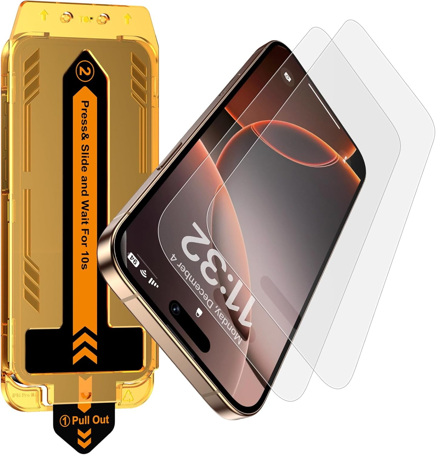 NEOYFC Esanik 2 Pack Matte Glass Screen Protector for iPhone 16 Pro Max ...