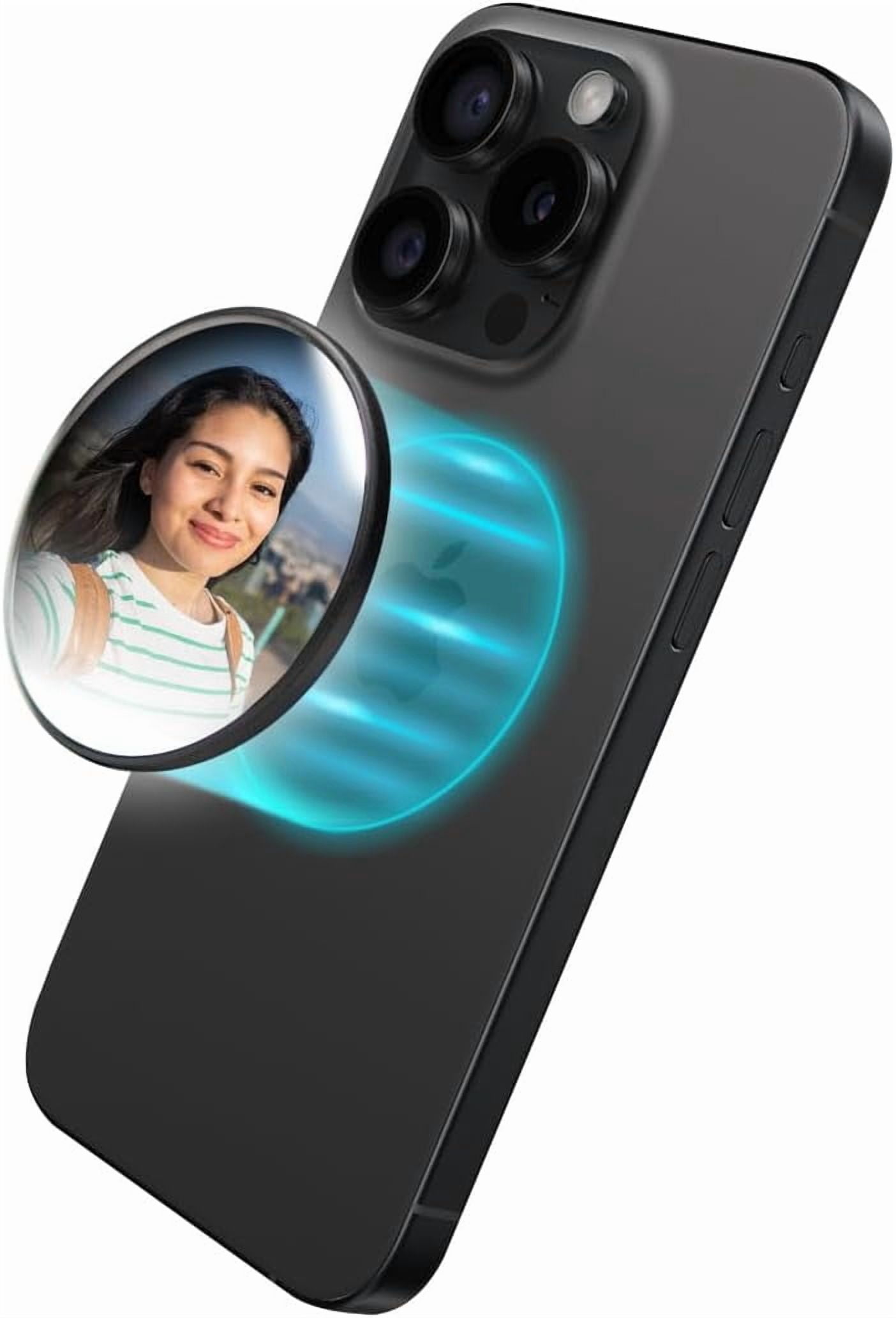 NEOYFC Magnetic Selfie Mirror for Back Camera, Slim Cell Phone Convex Mirror, MagSafe Compatible ...