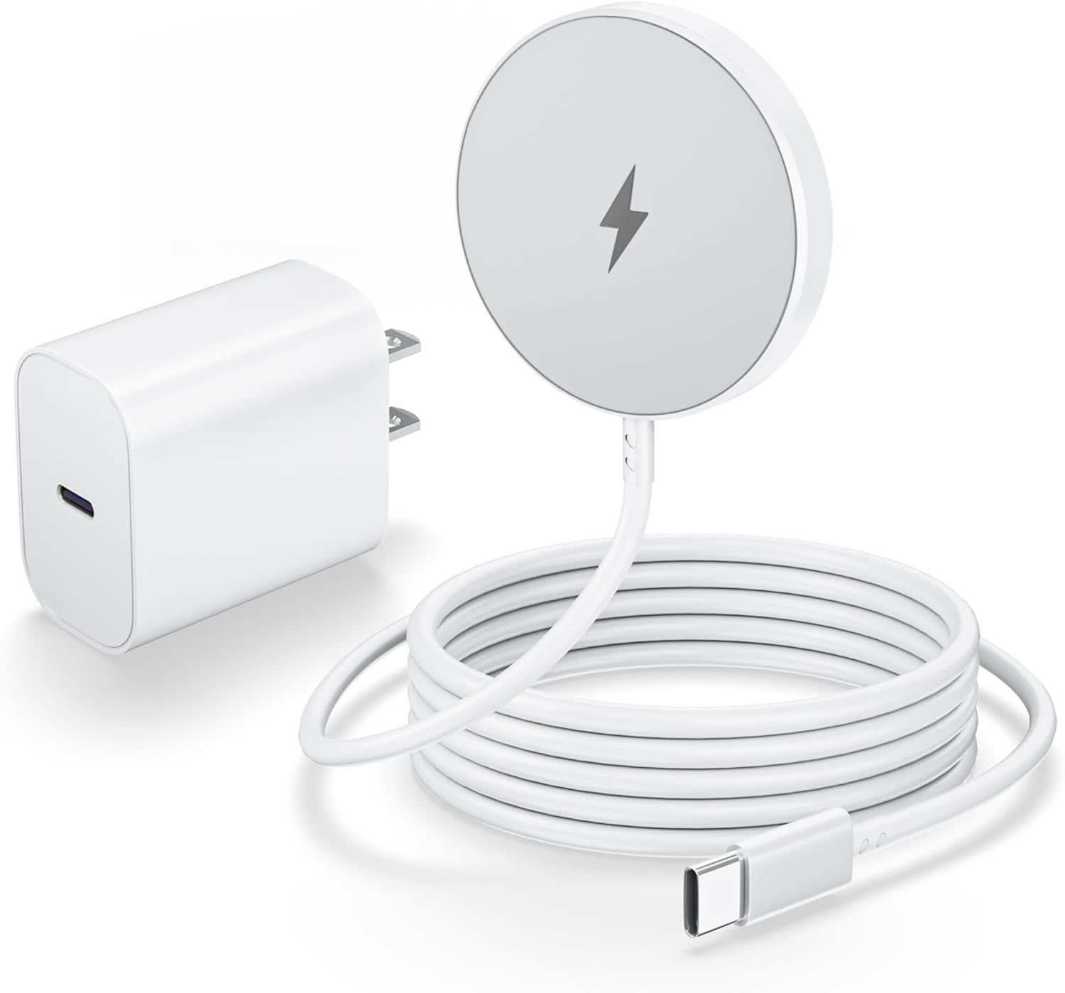 NEOYFC Wireless Charger , 3.3FT 15W Fast Mag-Safe Charger Pad with USB ...